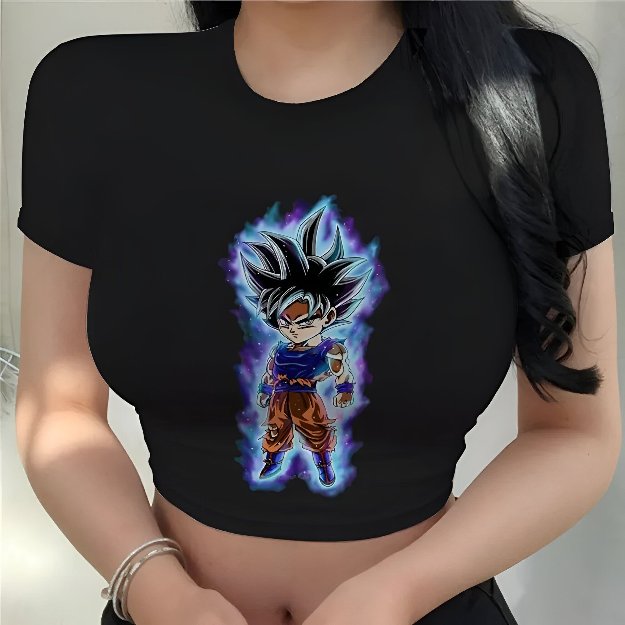 Crop Top Dragon Ball Goku Ultra Instinct Chibi – DBZ Boutique